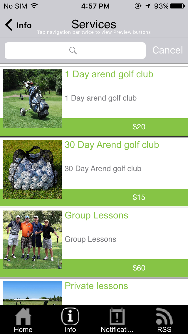 Golf Club App