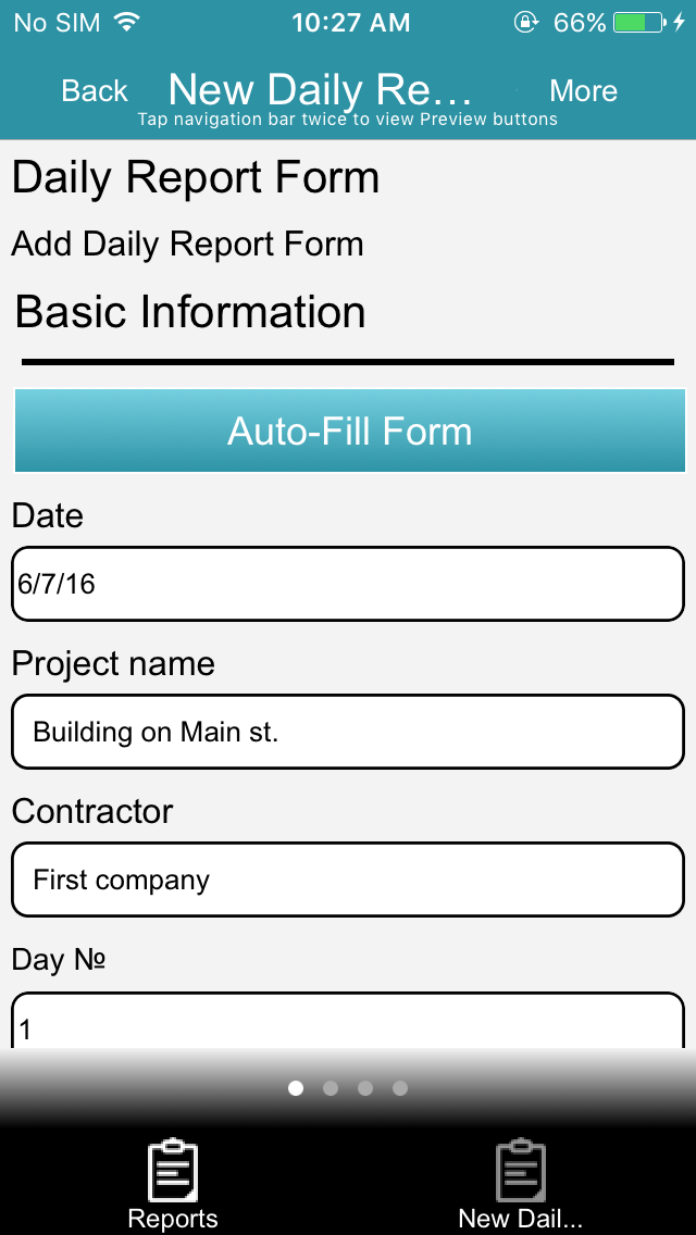 Construction Daily Log App