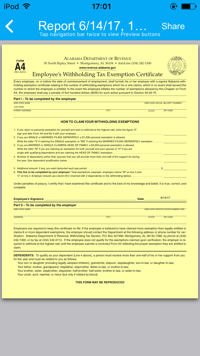 Printable A 4 Form For Alabama Printable Forms Free Online